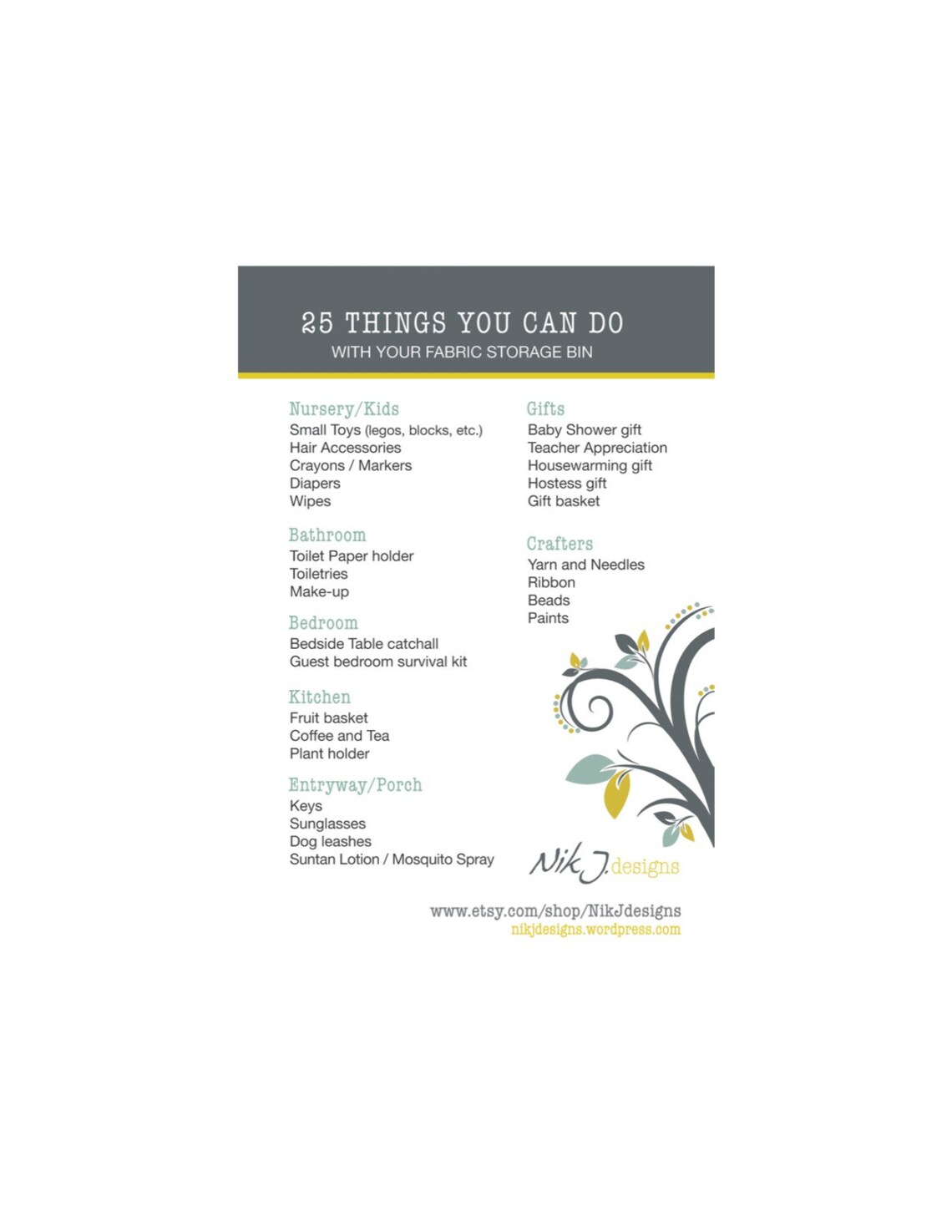 Reversible Fabric Storage Bucket/bin - Saule Modern Print - Etsy