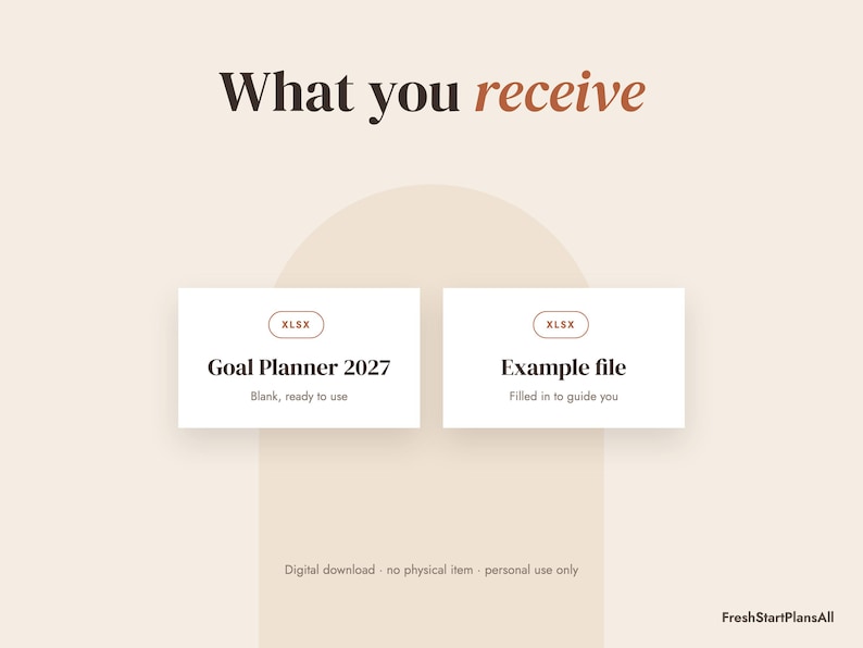 2027 Goal Planner Spreadsheet Google Sheets Excel, New Year Goal ...