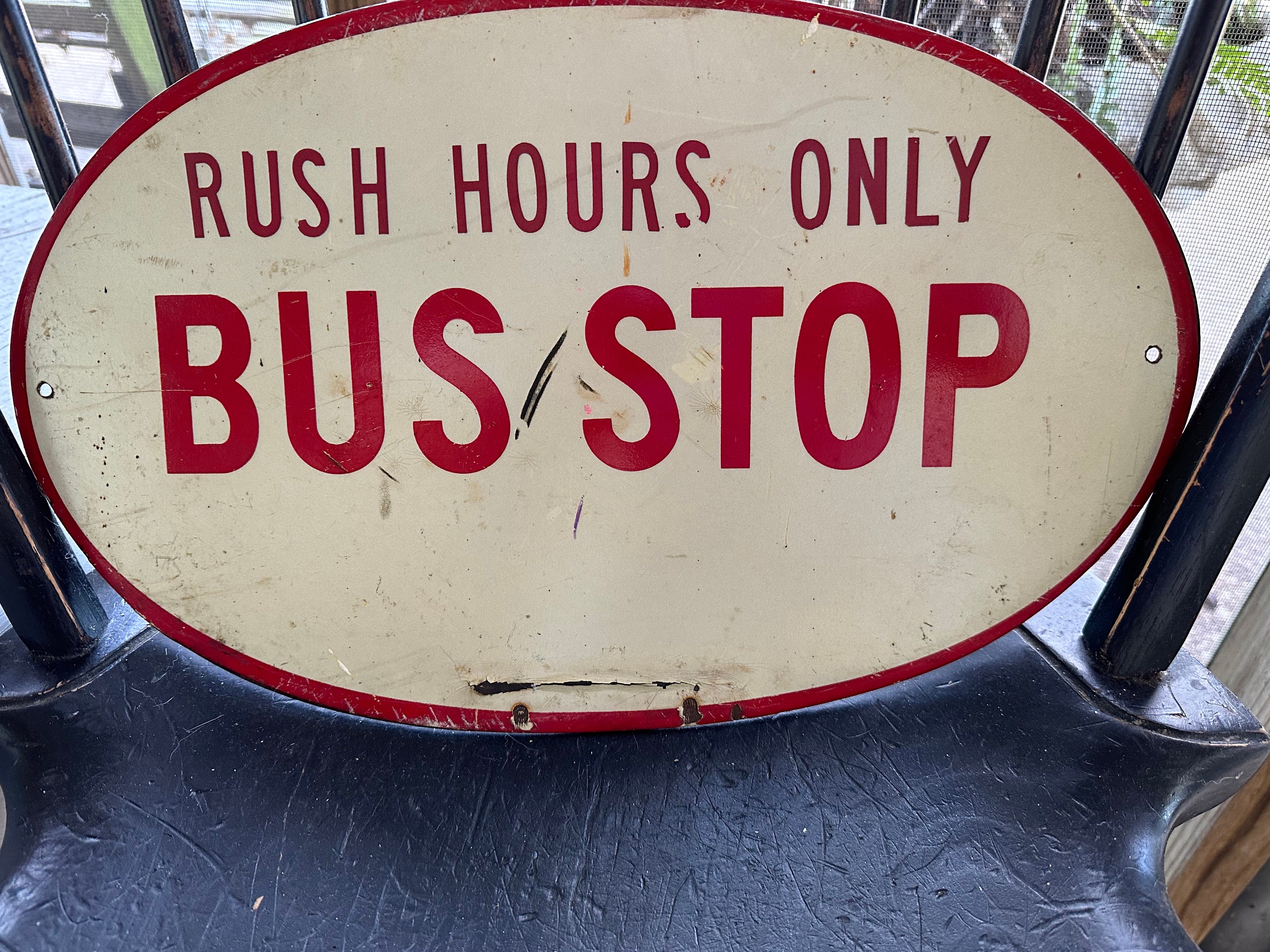 Vintage Bus Stop Sign - Etsy