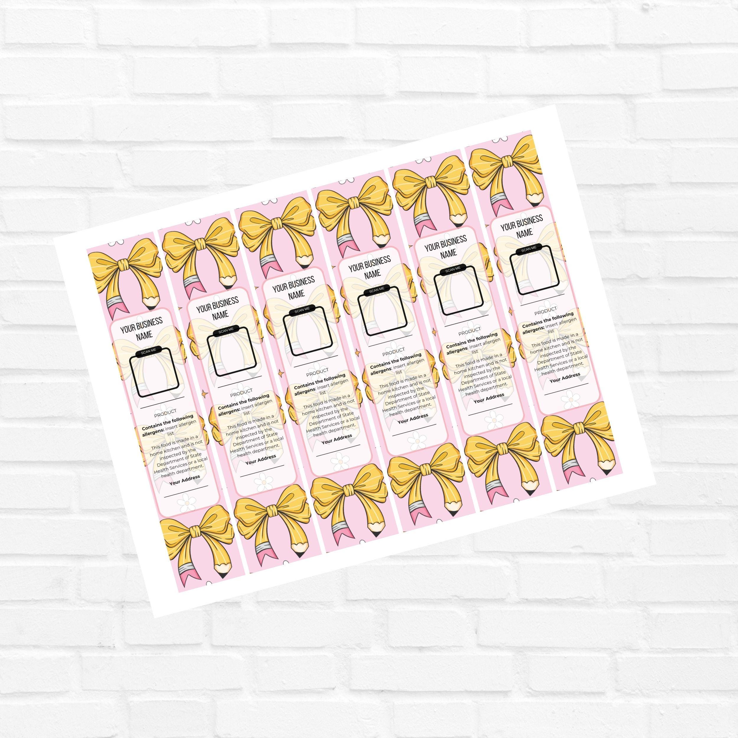 Mini Cake Label , Mini Loaf Baking Pan Label, Mini Cake Label, Loaf Pan ...