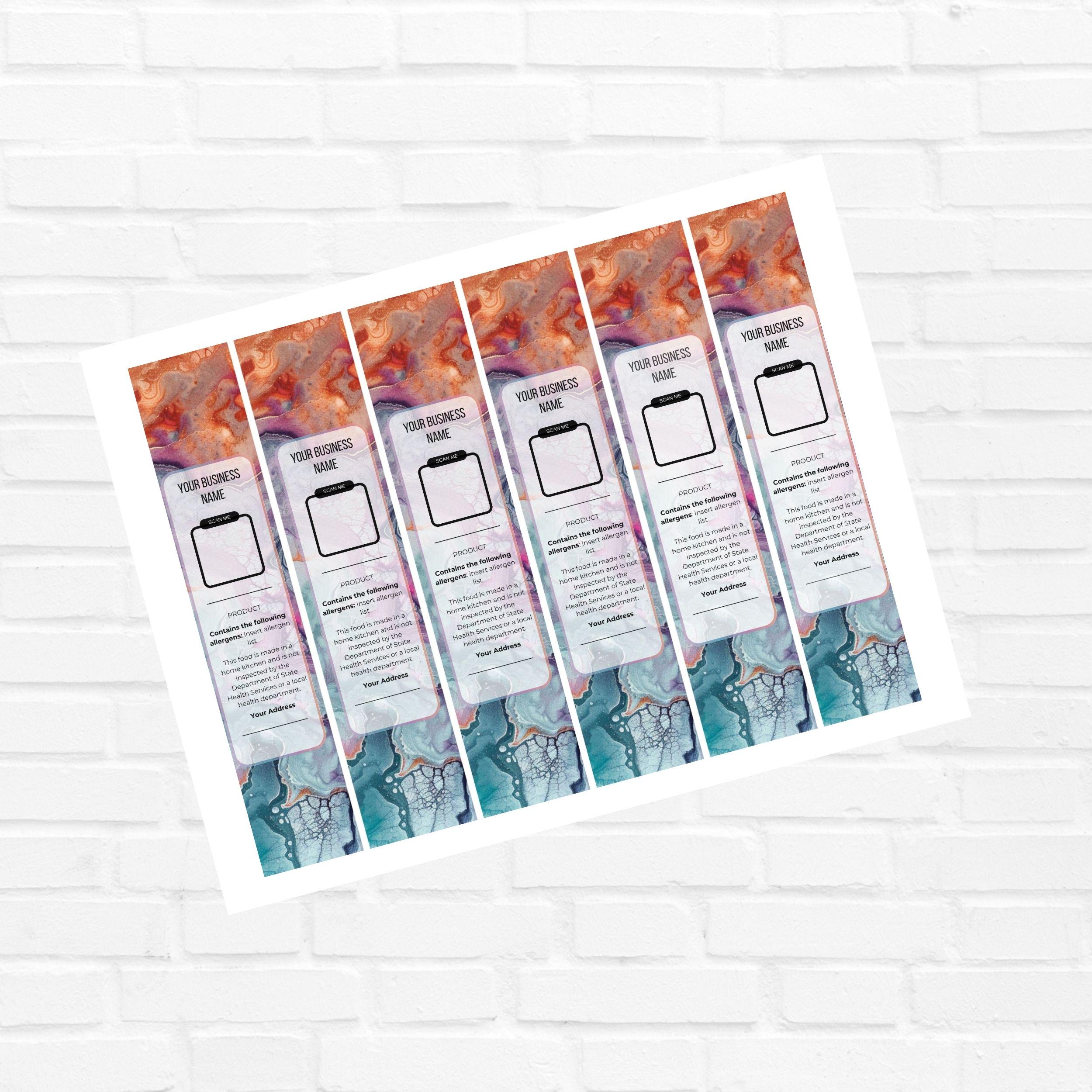 Mini Cake Tin Label Printable, Mini Cake Label, Editable Packing Labels ...