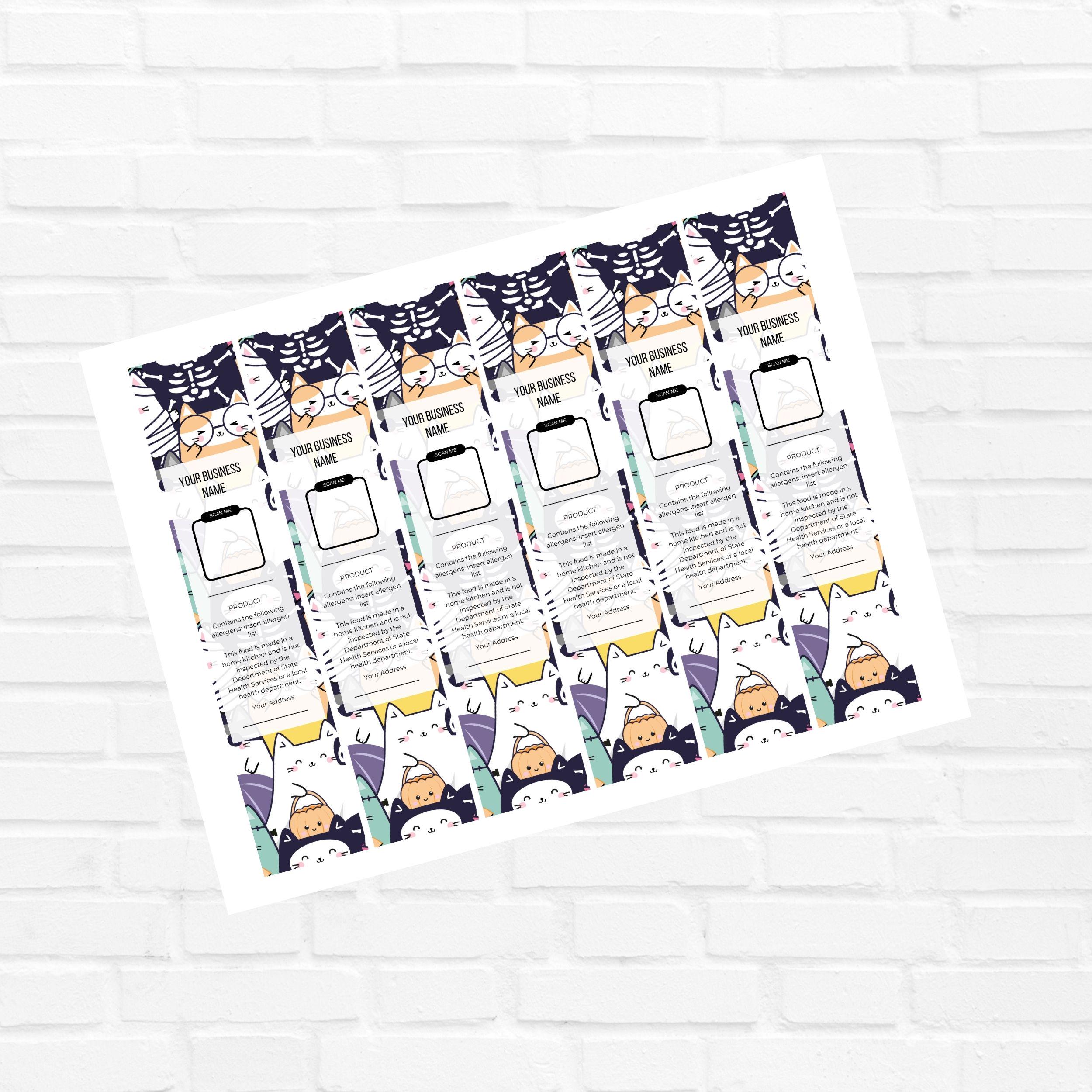 Mini Cake Tin Label Printable, Canva Printable , Kawaii Theme ...