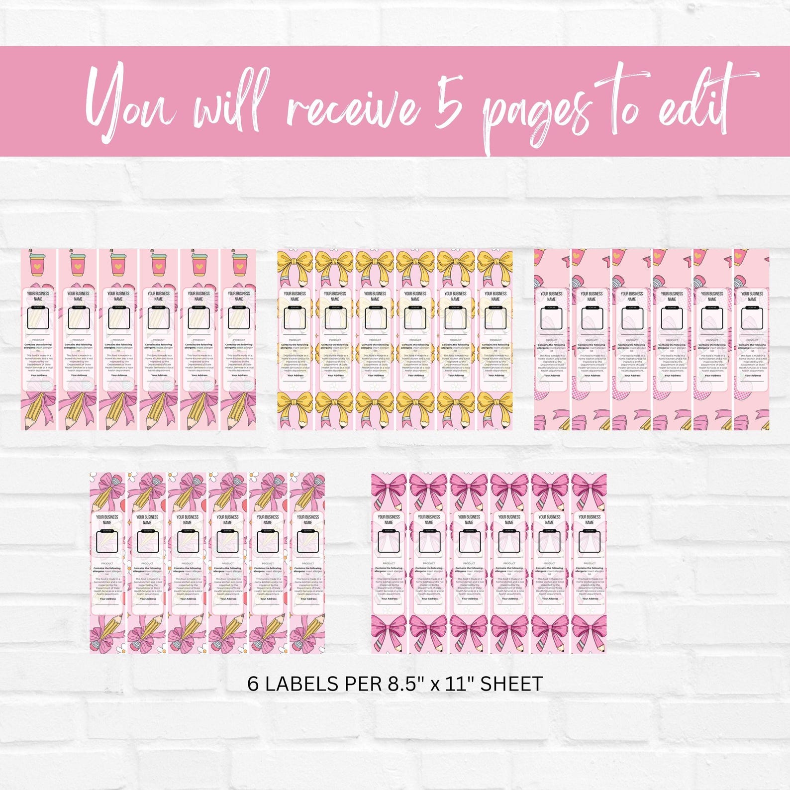 Mini Cake Label , Mini Loaf Baking Pan Label, Mini Cake Label, Loaf Pan ...