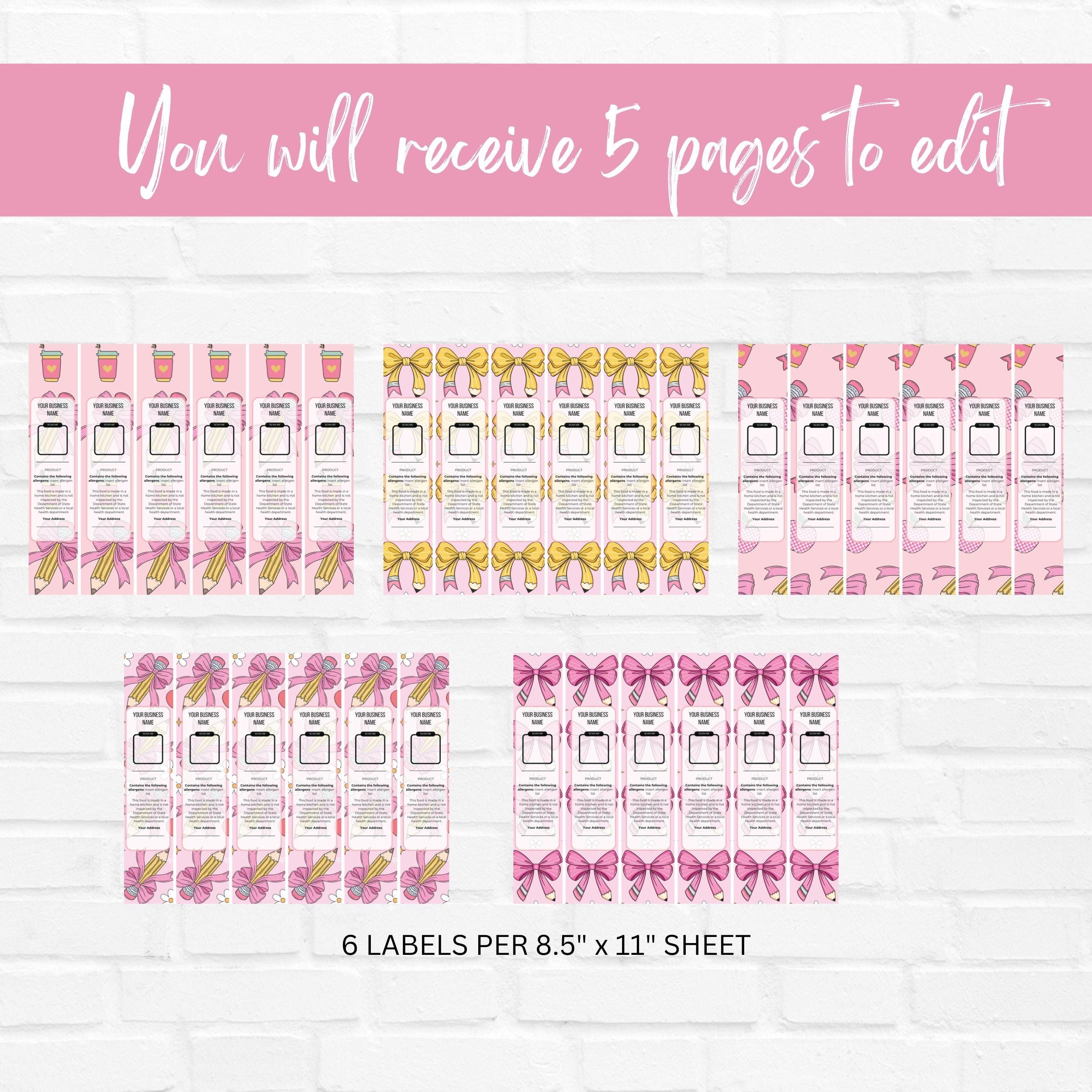 Mini Cake Label , Mini Loaf Baking Pan Label, Mini Cake Label, Loaf Pan ...