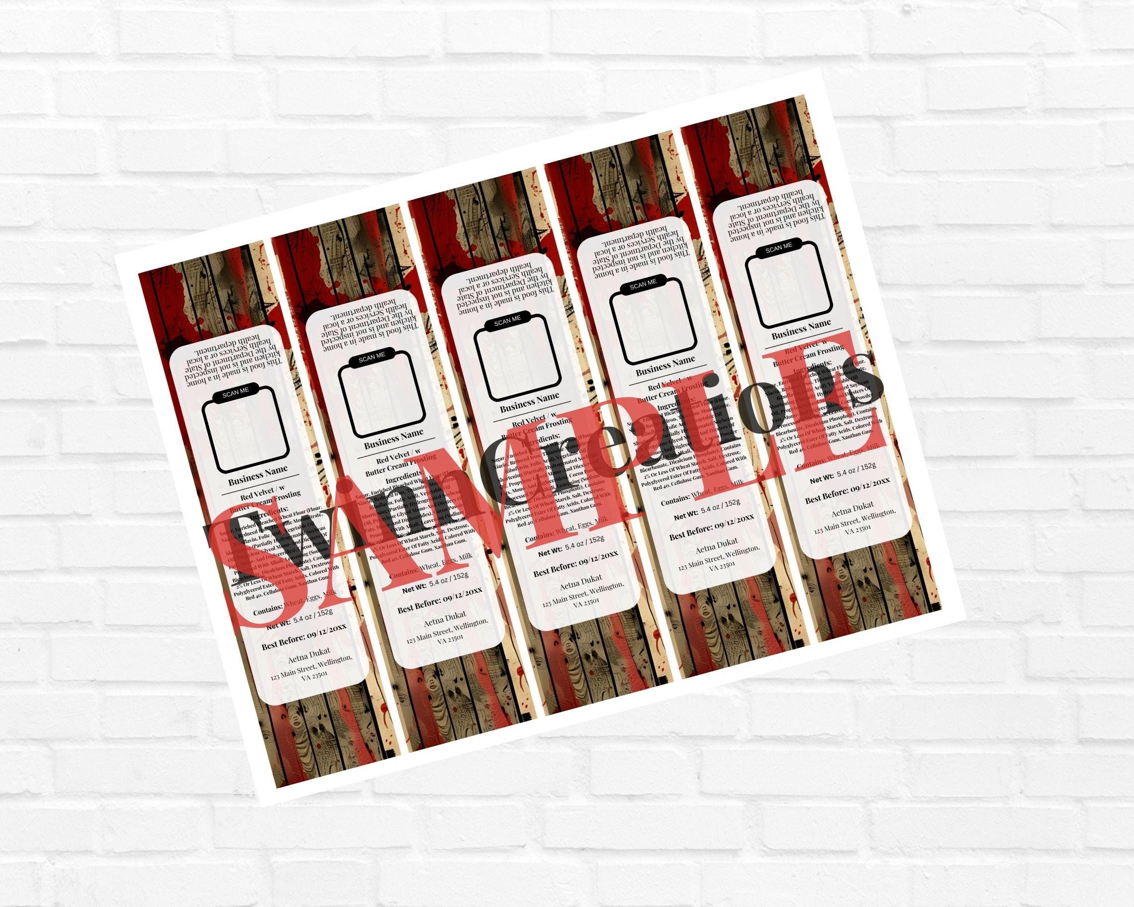 Crime Scene, Mini Cake Tin Label, Customizable Template, Printable Cake ...