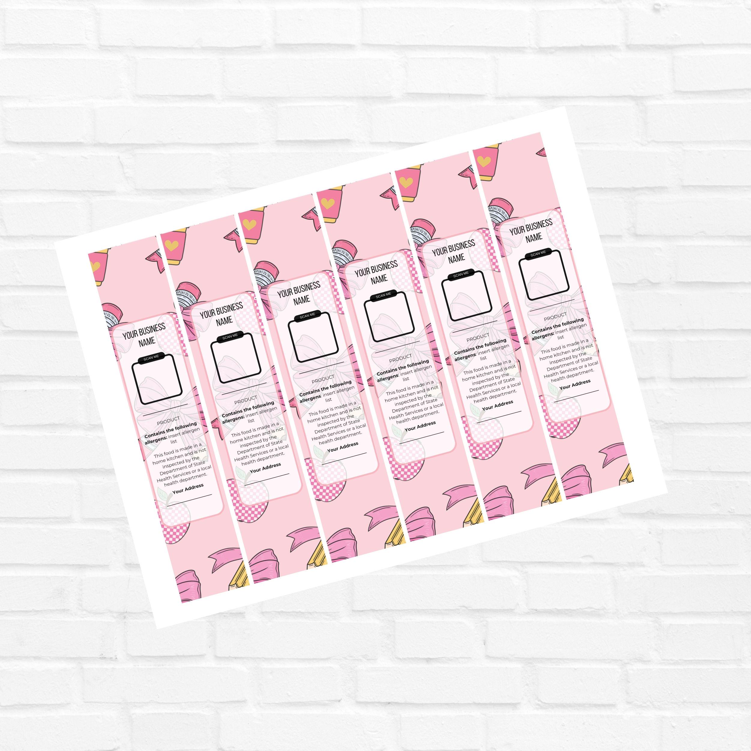 Mini Cake Label , Mini Loaf Baking Pan Label, Mini Cake Label, Loaf Pan ...