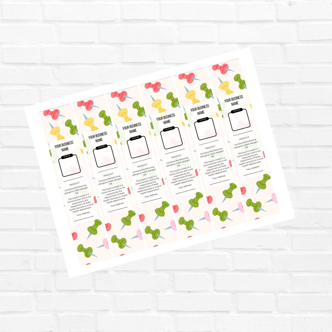 Mini Cake Tin Label Printable, Editable Canva Template, Mini Loaf ...