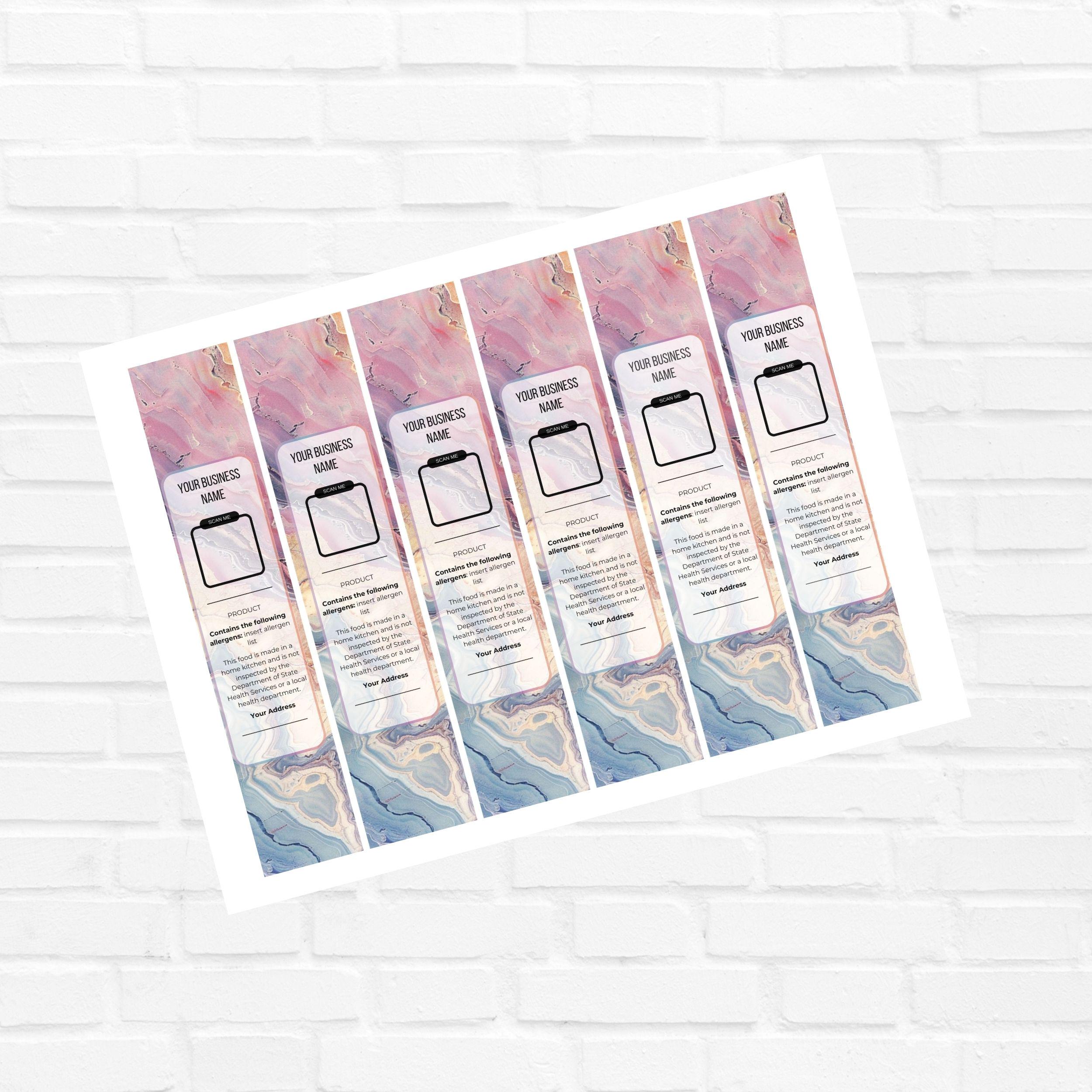 Mini Cake Tin Label Printable, Mini Cake Label, Editable Packing Labels ...