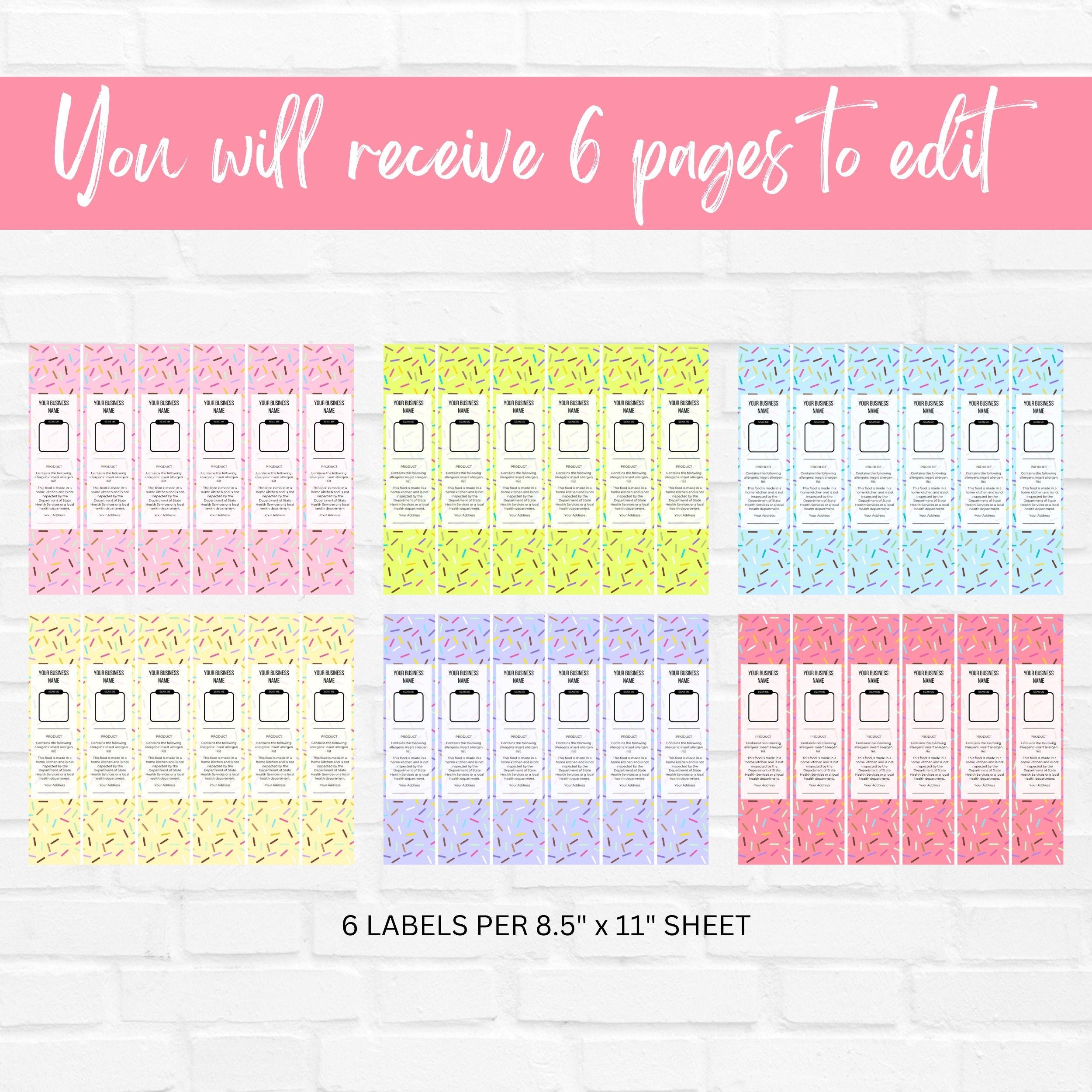 Mini Cake Tin Label Printable Donut Sprinkles Theme Editable Canva Mini Cake Tin Label Printable Donut Sprinkles Theme Editable Canva