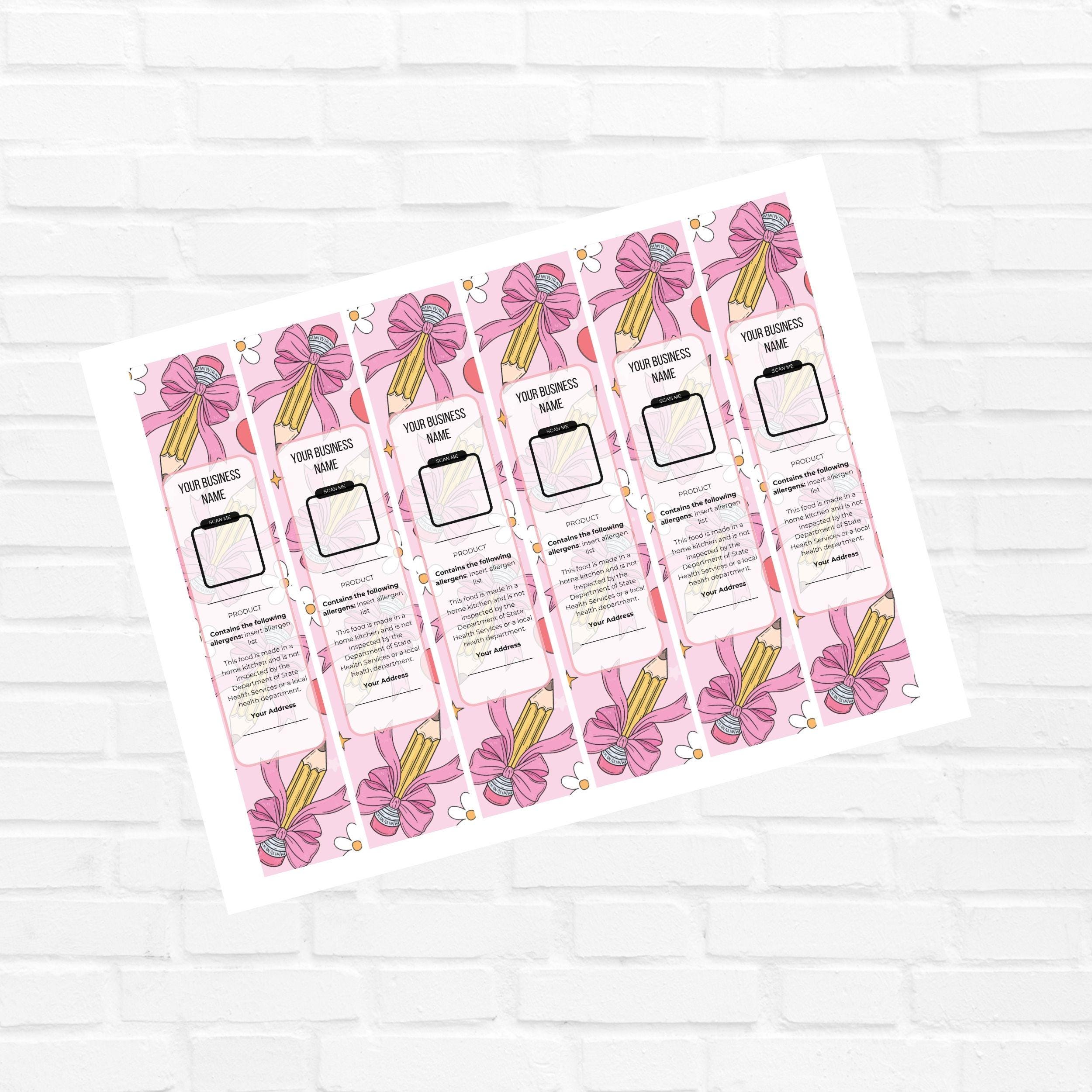 Mini Cake Label , Mini Loaf Baking Pan Label, Mini Cake Label, Loaf Pan ...