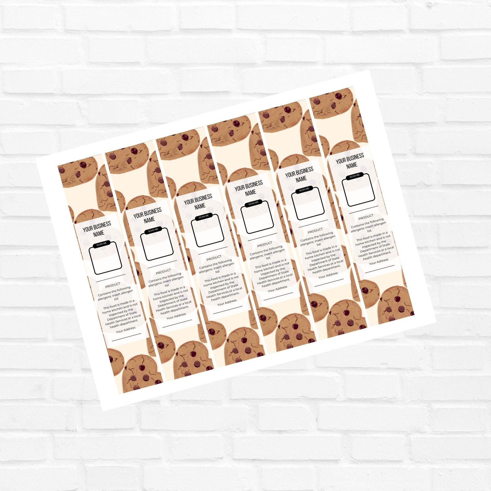 Cookie Label, Mini Cake Tin Label, Customizable Template, Printable ...