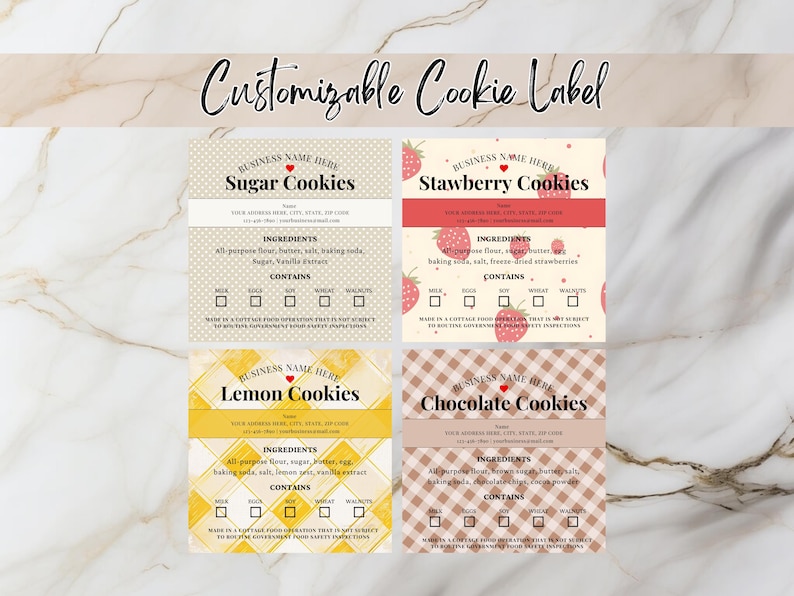 Cookie Label Printable, Back to School Theme, Editable Canva Template ...