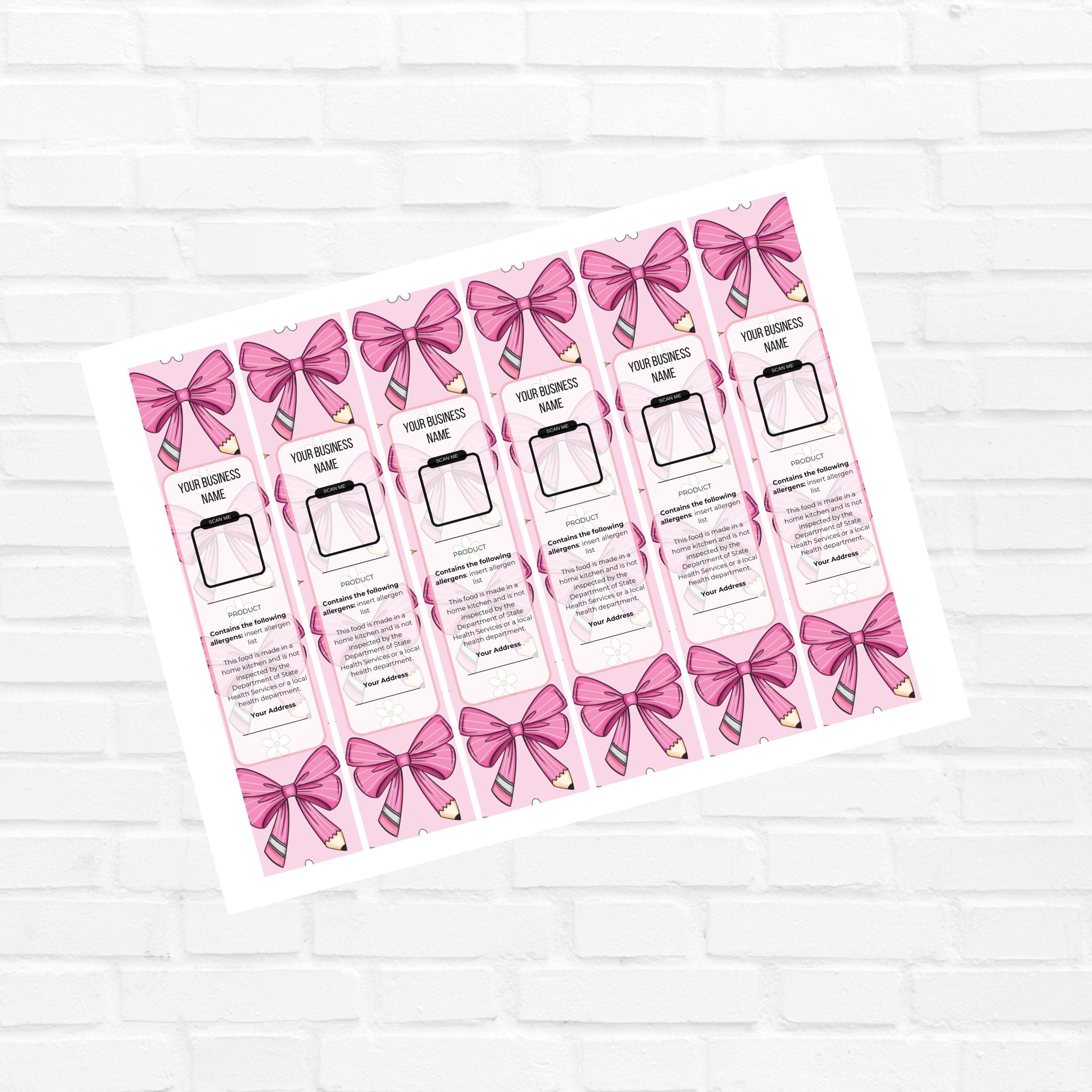 Mini Cake Label , Mini Loaf Baking Pan Label, Mini Cake Label, Loaf Pan ...