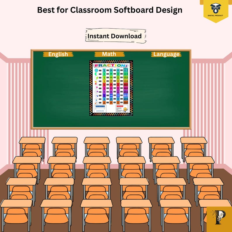 Fractions Bulletin Board Kit | Printable A4 Classroom Decor | 22x28 ...