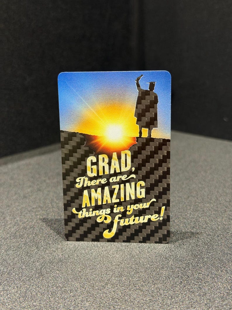 Custom Carbon Fibre Graduation Card - Unique Graduation Invitations ...