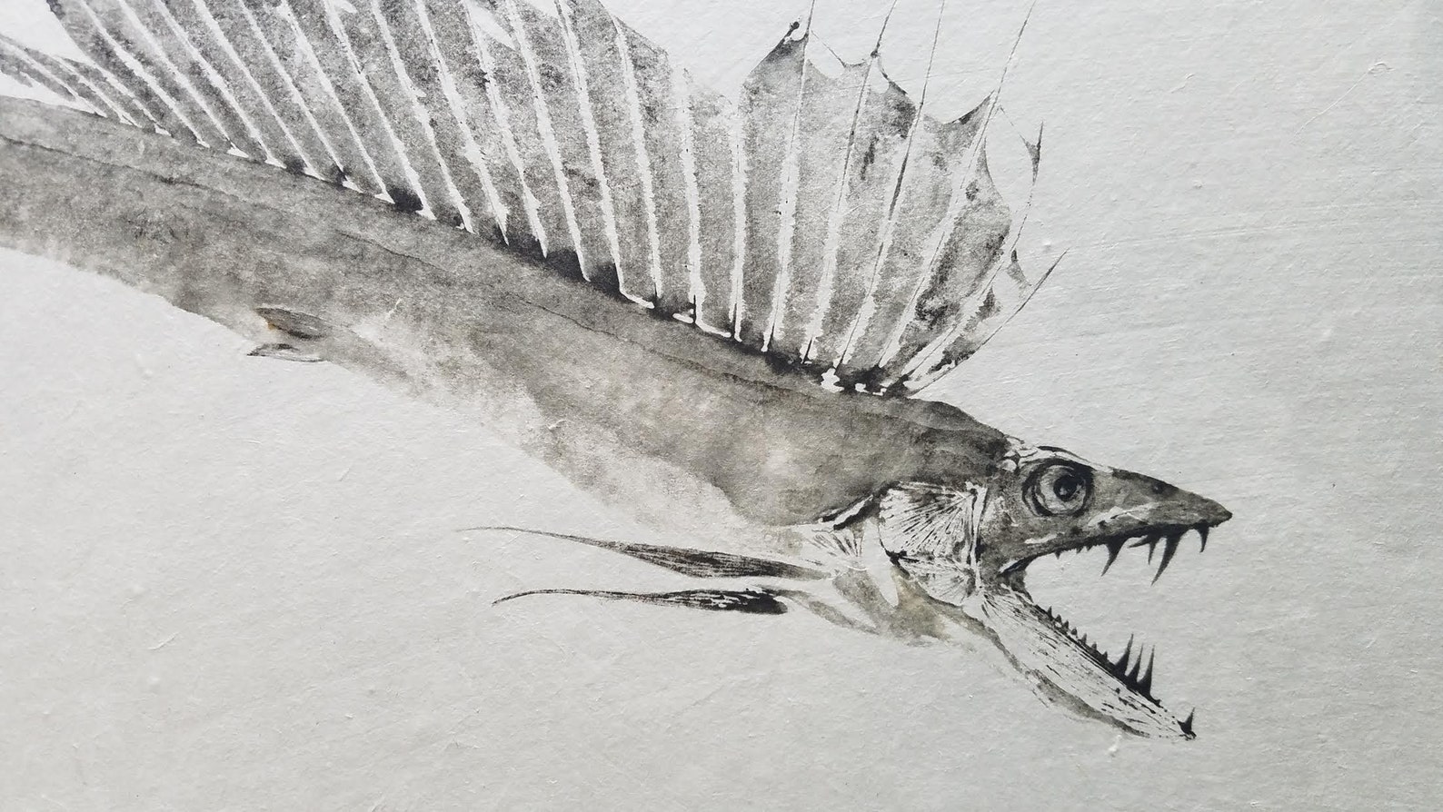 Lancetfish - Deep Water Serpent - Reproduction GYOTAKU Print ...