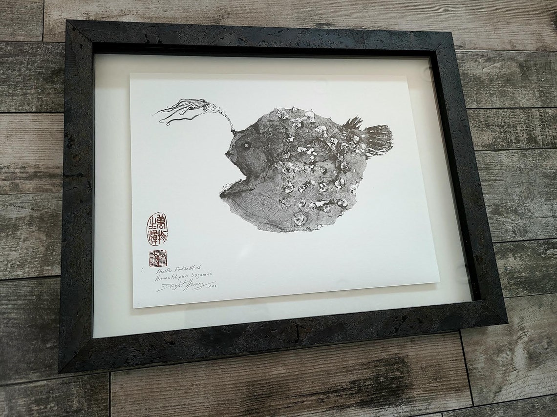 Chinook King Salmon Gyotaku - Traditional Japanese Fish Art by Dwight ...