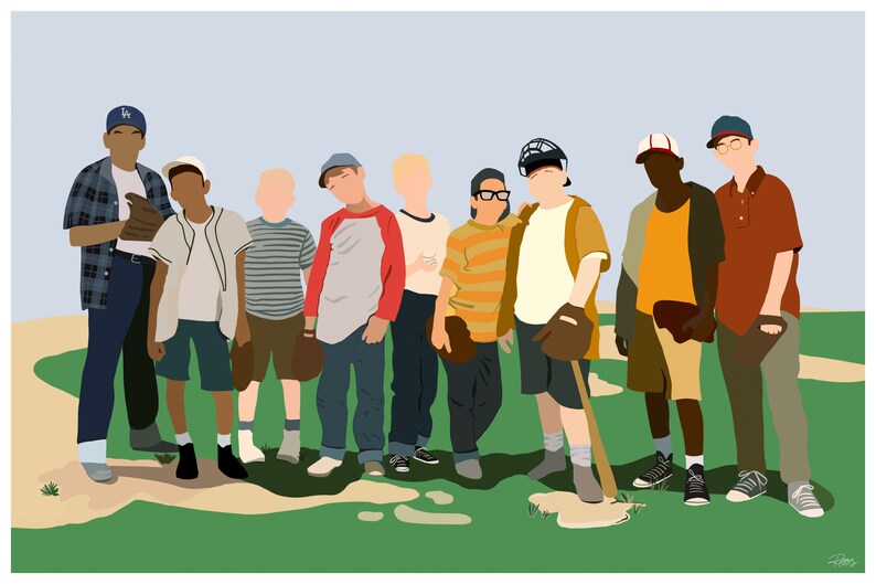 The Sandlot Illustration Art Baseball Decor Movie Poster | Etsy
