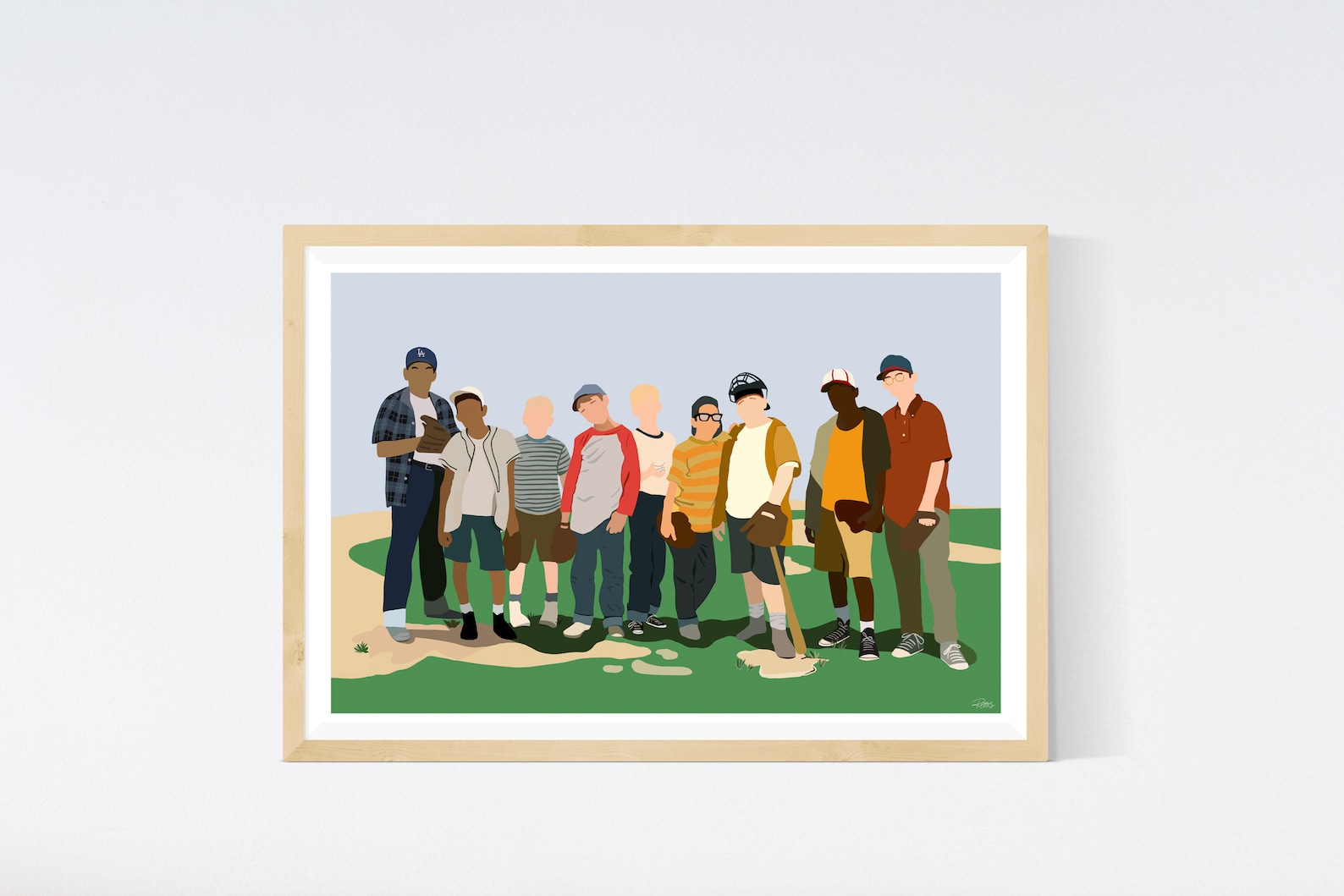 The Sandlot Illustration Art Baseball Decor Movie Poster | Etsy