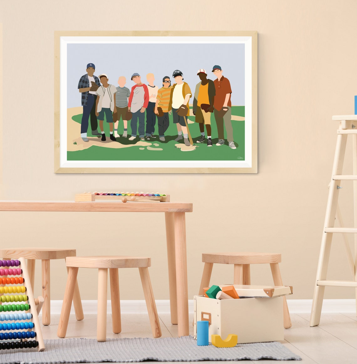 The Sandlot Illustration Art Baseball Decor Movie Poster | Etsy