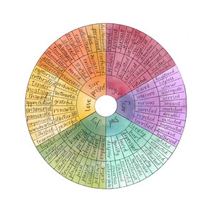 Feelings Wheel Wood Sign, Social Worker Gift, School Counselor Therapy ...