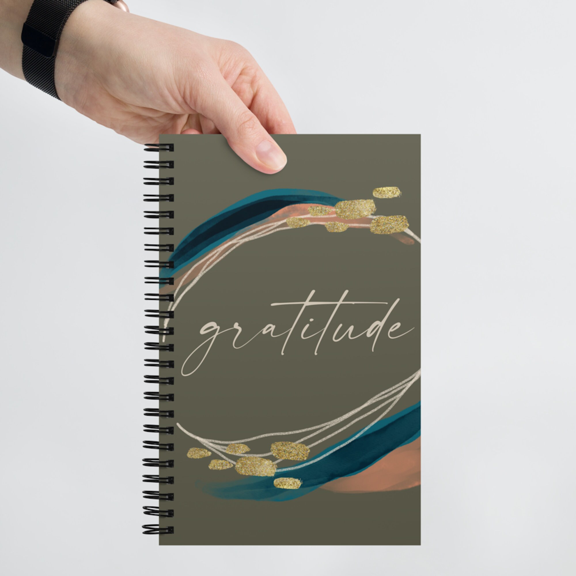 Gratitude Journal Spiral Bound Dot Grid Notebook Mindfulness - Etsy