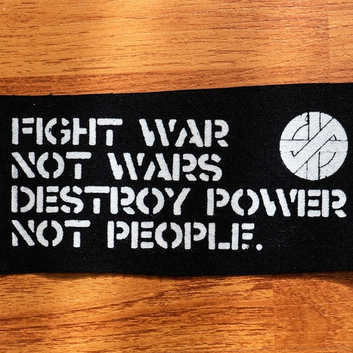 CRASS Fight War Not Wars Punk Patch - Etsy New Zealand