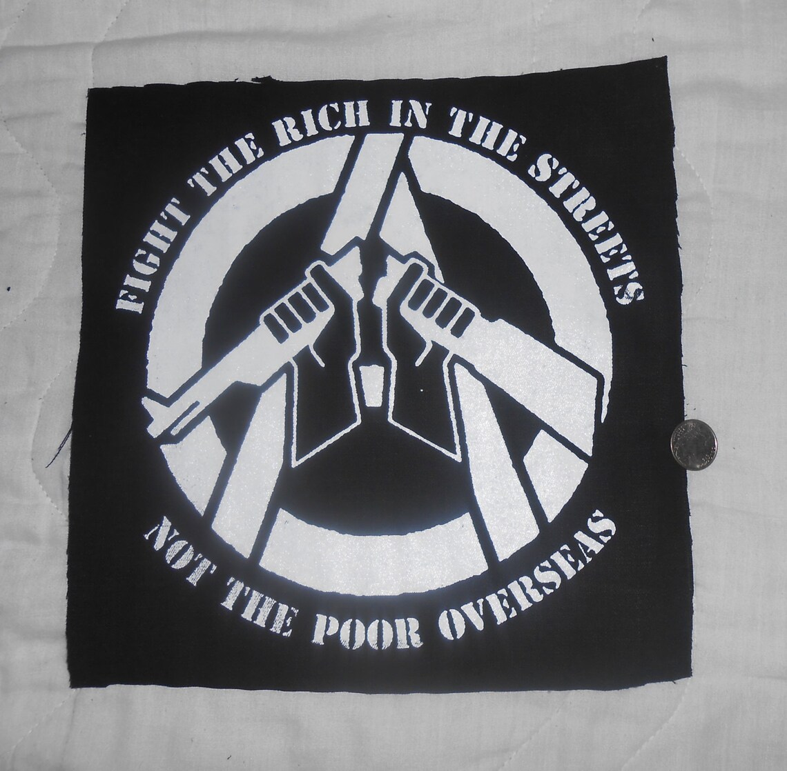 Fight the Rich Not the Poor Punk Back Patch | Etsy