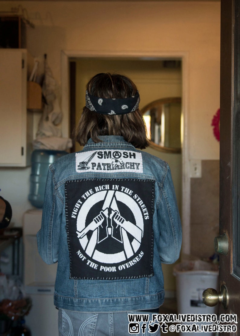 Fight the Rich Not the Poor Punk Back Patch | Etsy