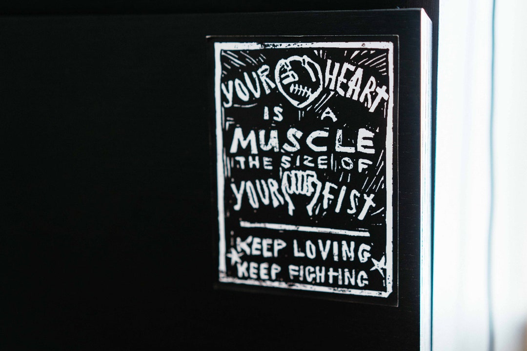 Your Heart is A Muscle Punk Sticker - Etsy