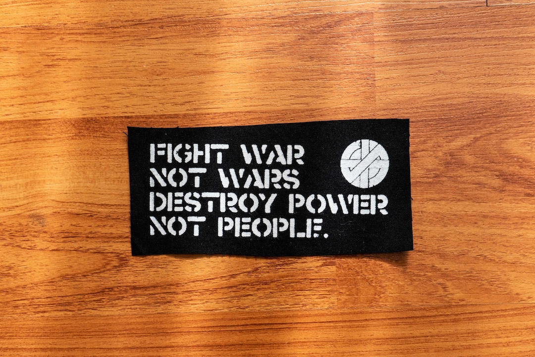 CRASS Fight War Not Wars Punk Patch - Etsy New Zealand