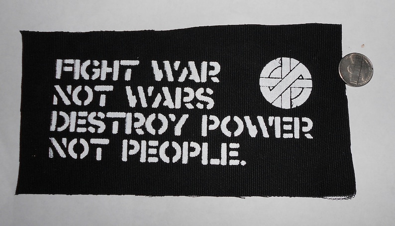 CRASS Fight War Not Wars Punk Patch - Etsy New Zealand