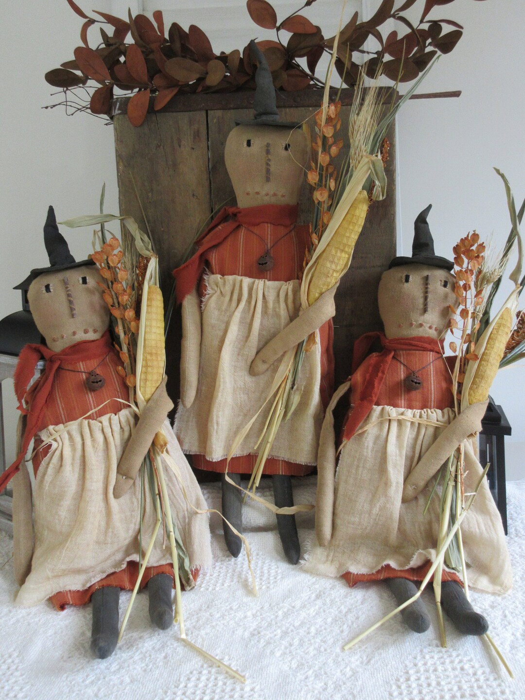 Primitive Handmade Witch Doll – Lottie, Fall Harvest Decor - Etsy