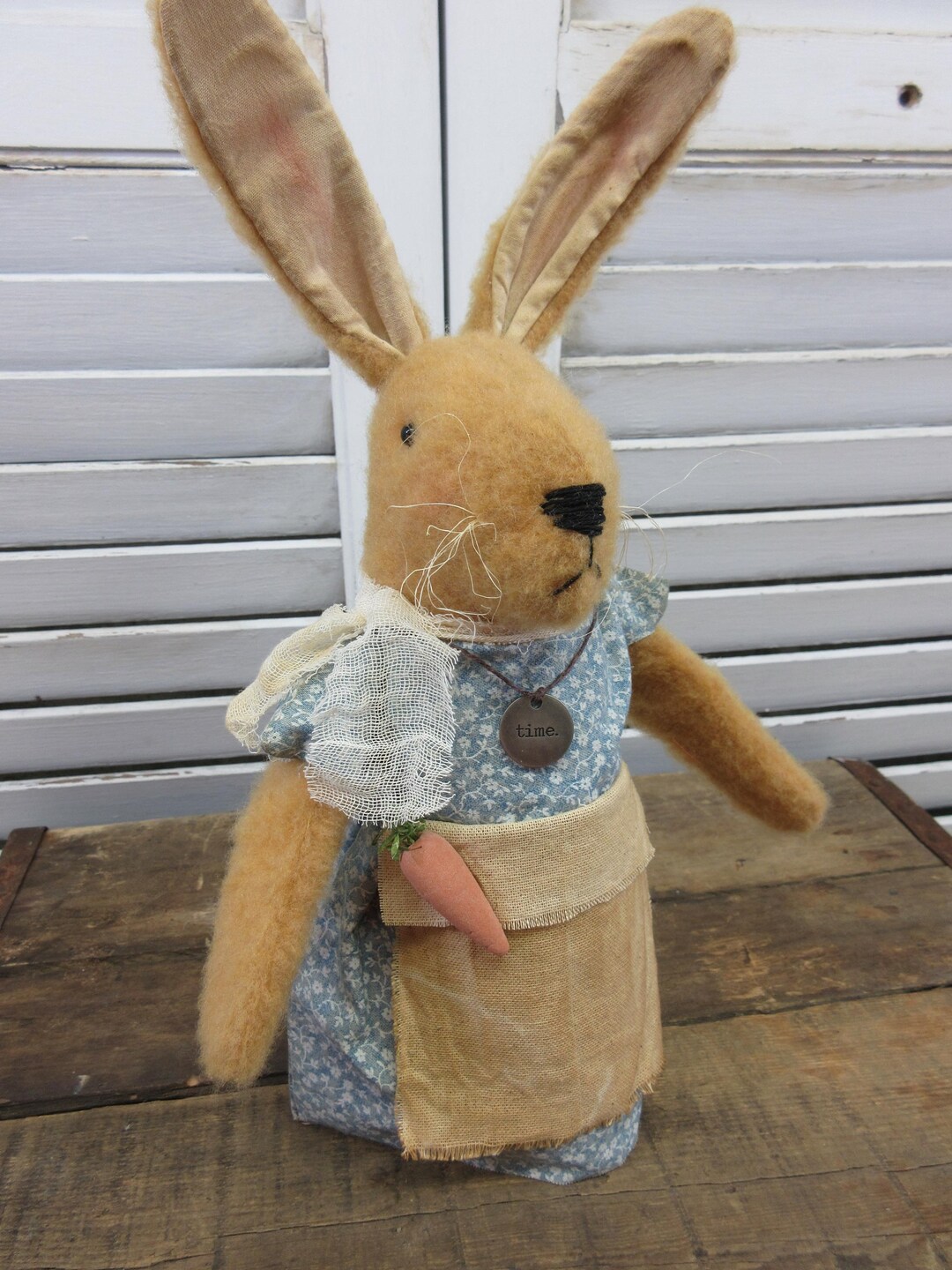 Primitive Rabbit - Tillie - Primitive Bunny - Prim Shelf Sitter ...