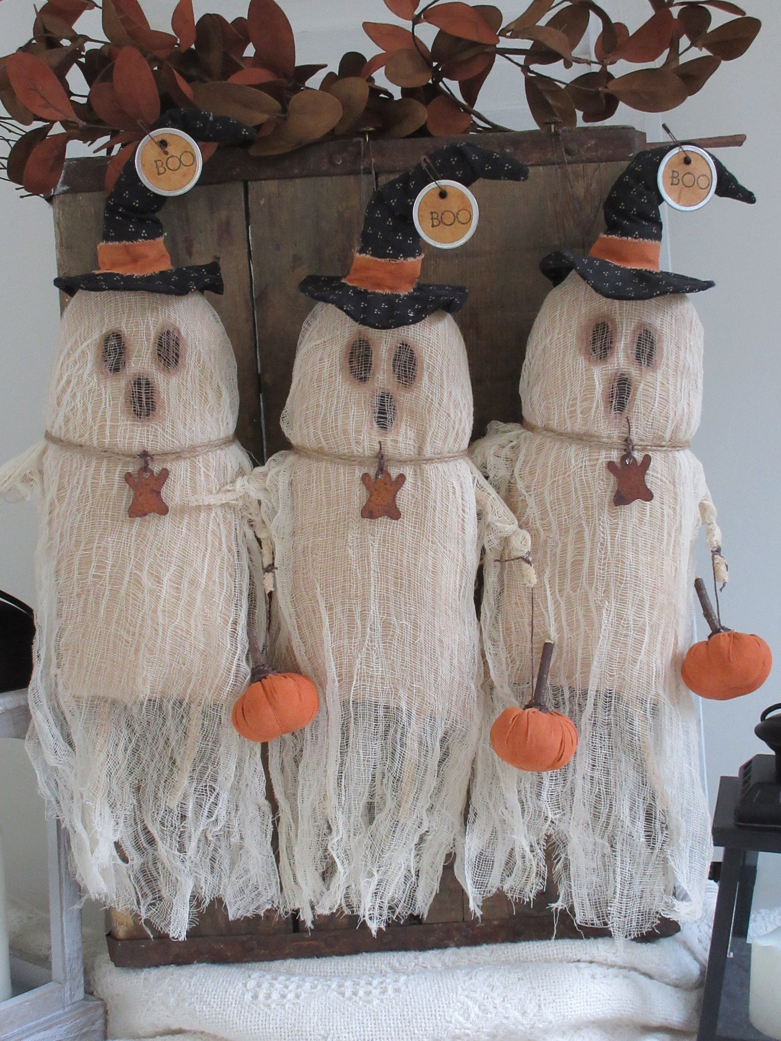 Primitive Handmade Ghost - Chase - Halloween Decor - Handmade Folk Art ...