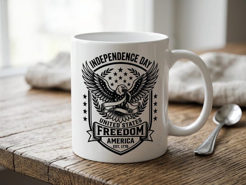 Independence Day Freedom PNG Design - America Est 1776 Download - Etsy