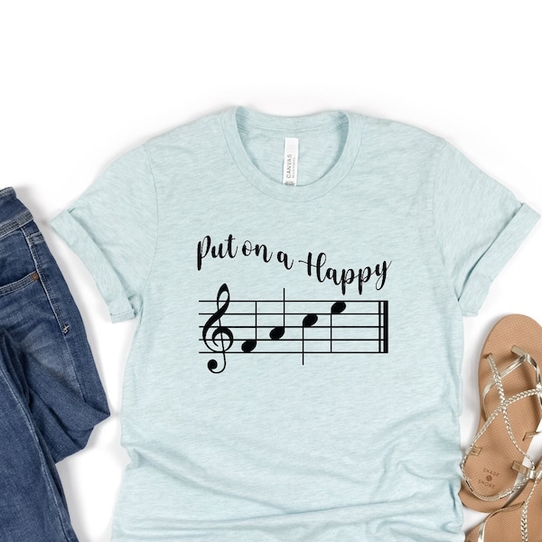 Put on a Happy Face Music Svg - Etsy