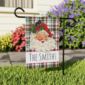Santa Flag, Christmas Garden Flag, Holiday Flag, Decor, Gingerbread ...