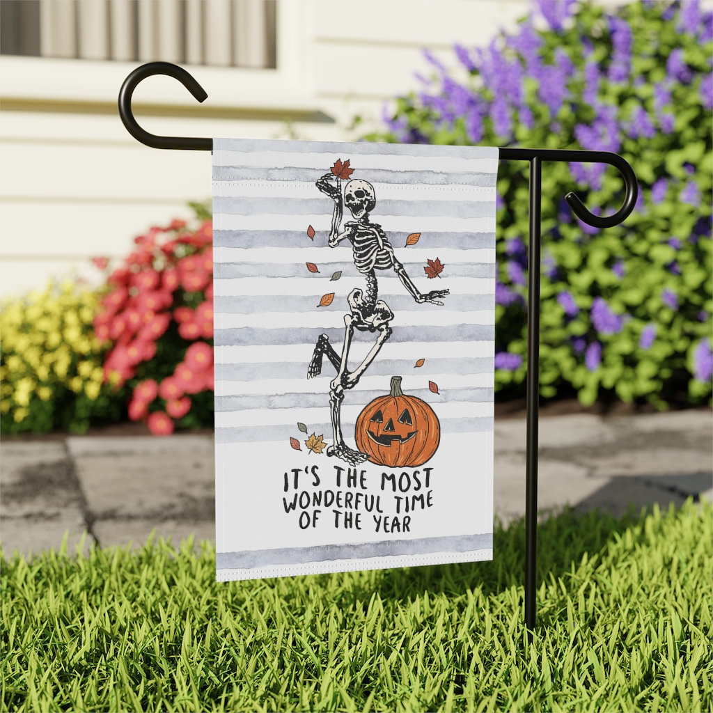 Pumpkin Fall Garden Flag Halloween Garden Flag Welcome Flag - Etsy