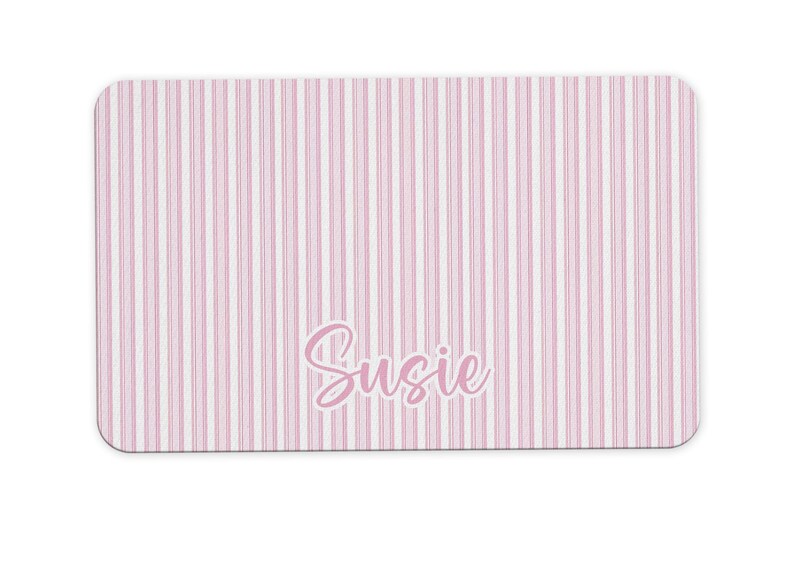 Personalized Name Desk Pad: Pink & Green Floral Office Decor - Etsy