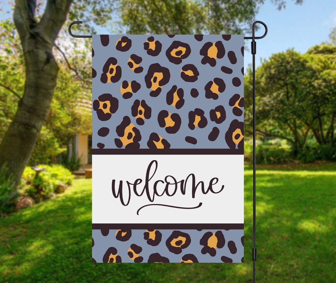 Leopard Welcome Yard Flags, Spring Garden Flag, Spring Garden Flag ...