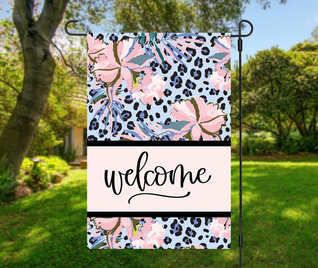 Leopard Welcome Yard Flags, Spring Garden Flag, Spring Garden Flag ...
