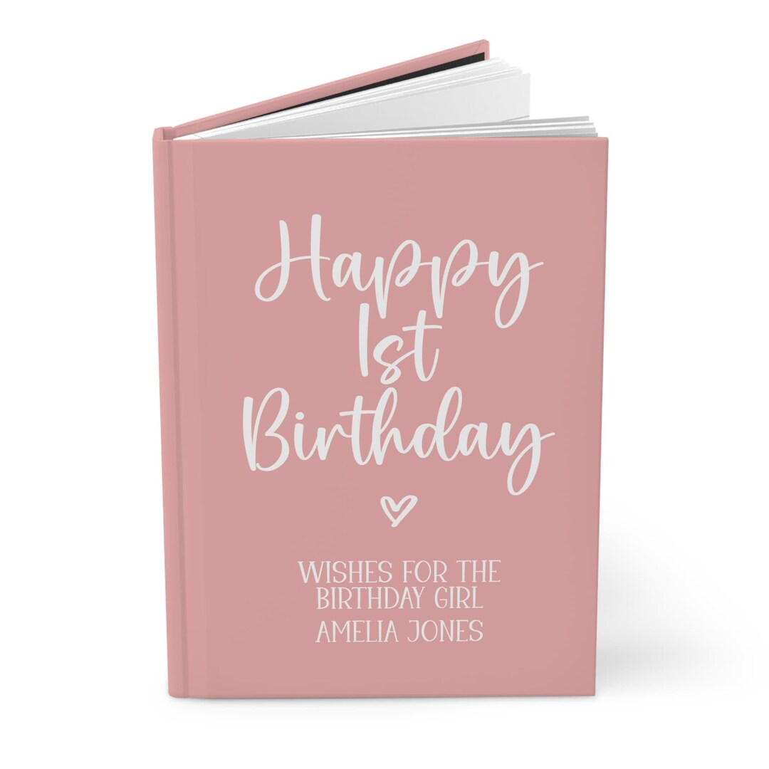 Birthday Guest Book, Happy Birthday, Book to Sign, Personalized Guest ...