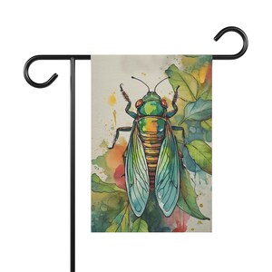 Cicada Garden Flag, Spring Garden Flag, Summer Garden Flag, Gardener ...