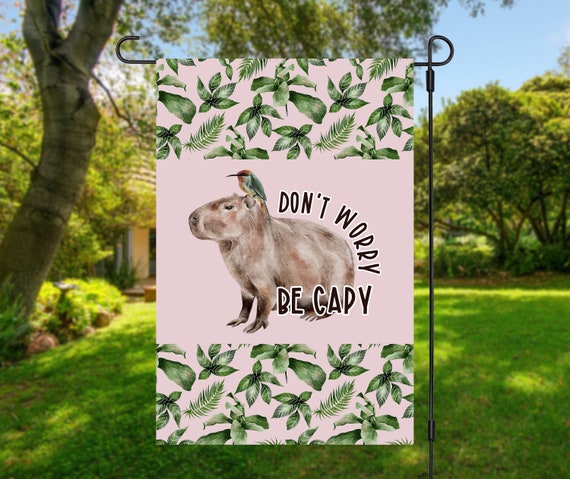 Capybara Garden Flag Capybara Gift Funny Garden Flag Summer | Etsy