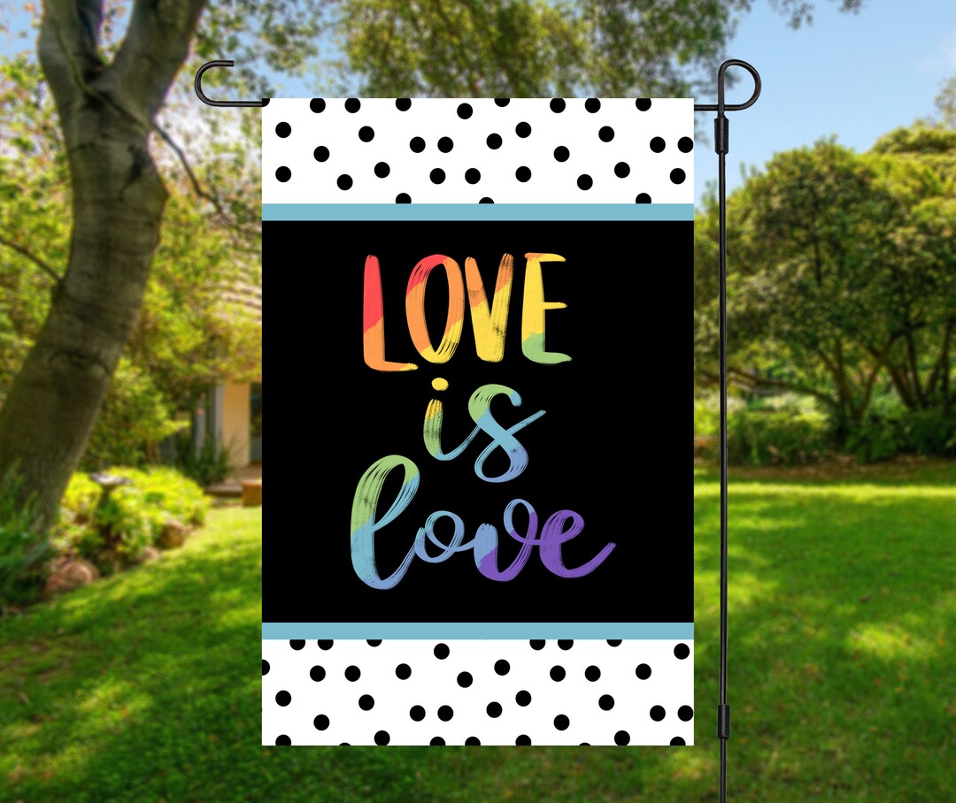 Pride Garden Flag, Lgbtq Yard Flag, Love is Love Garden Flags - Etsy