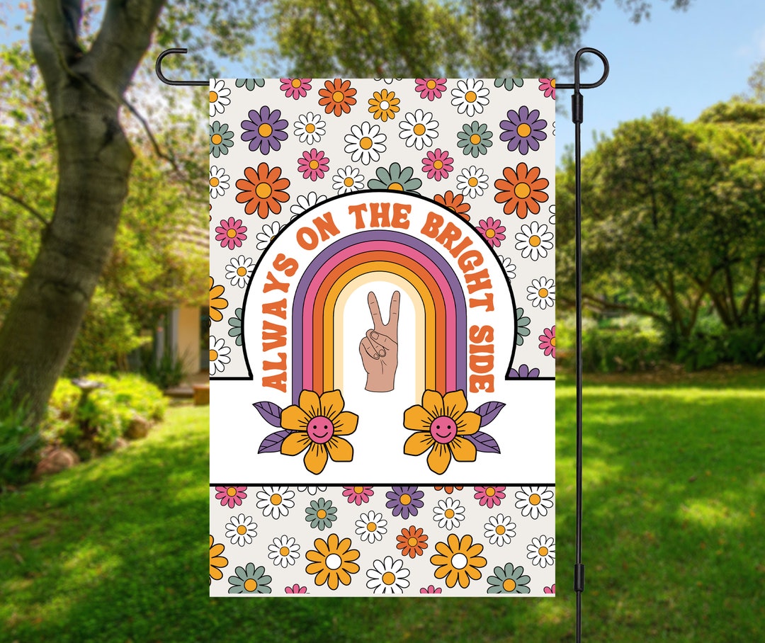 Retro Boho Garden Flag, Boho Modern Yard Sign, Spring Garden Flag ...