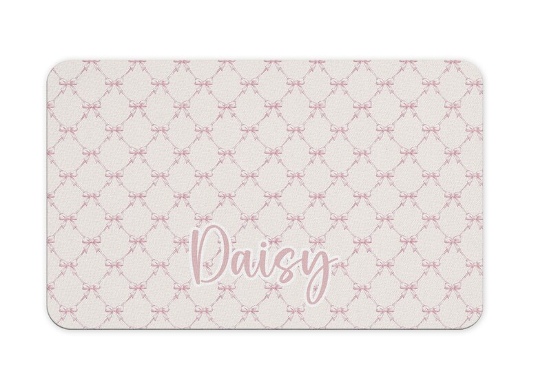 Personalized Name Desk Pad: Pink & Green Floral Office Decor - Etsy
