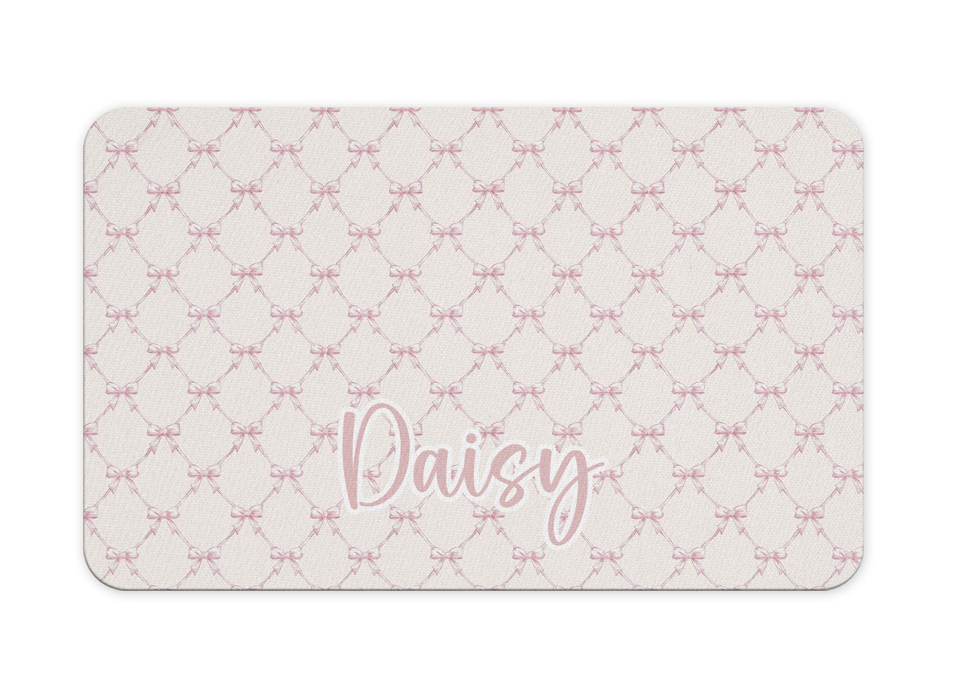 Personalized Name Desk Pad: Pink & Green Floral Office Decor - Etsy