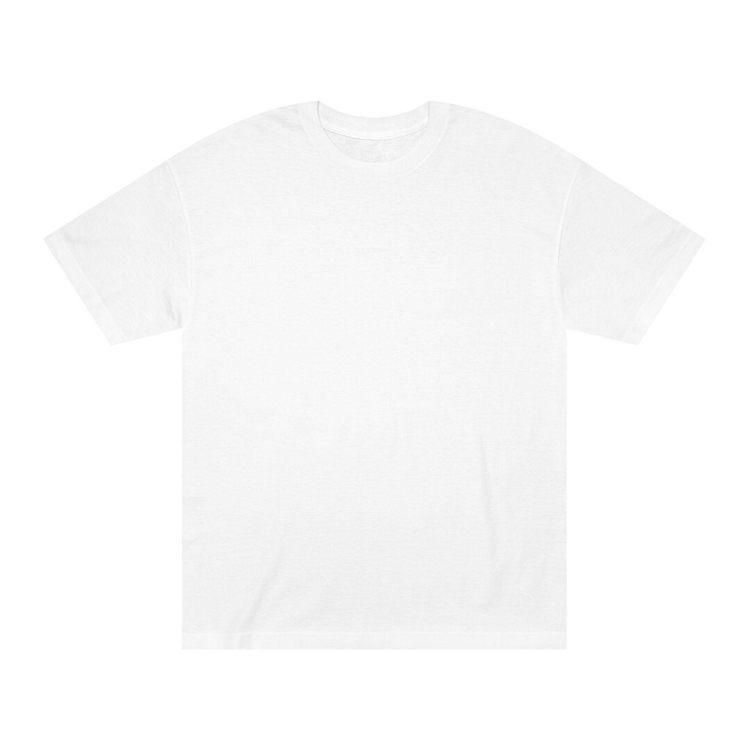Plain White Classic Tee T-shirt | Blank Apparel Mockup, Custom Printing ...